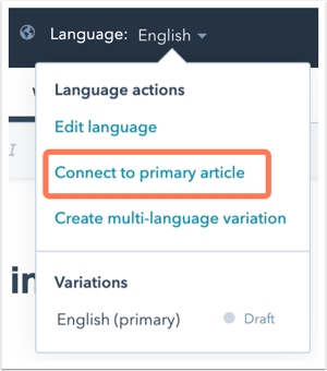 Create knowledge base articles in multiple languages